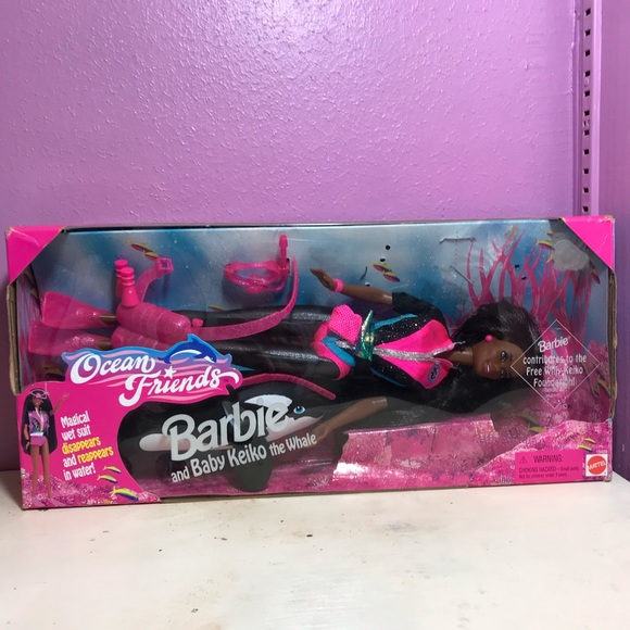 Barbie | Toys | Vintage Barbie And Baby Keiko Orca Whale Collectible ...